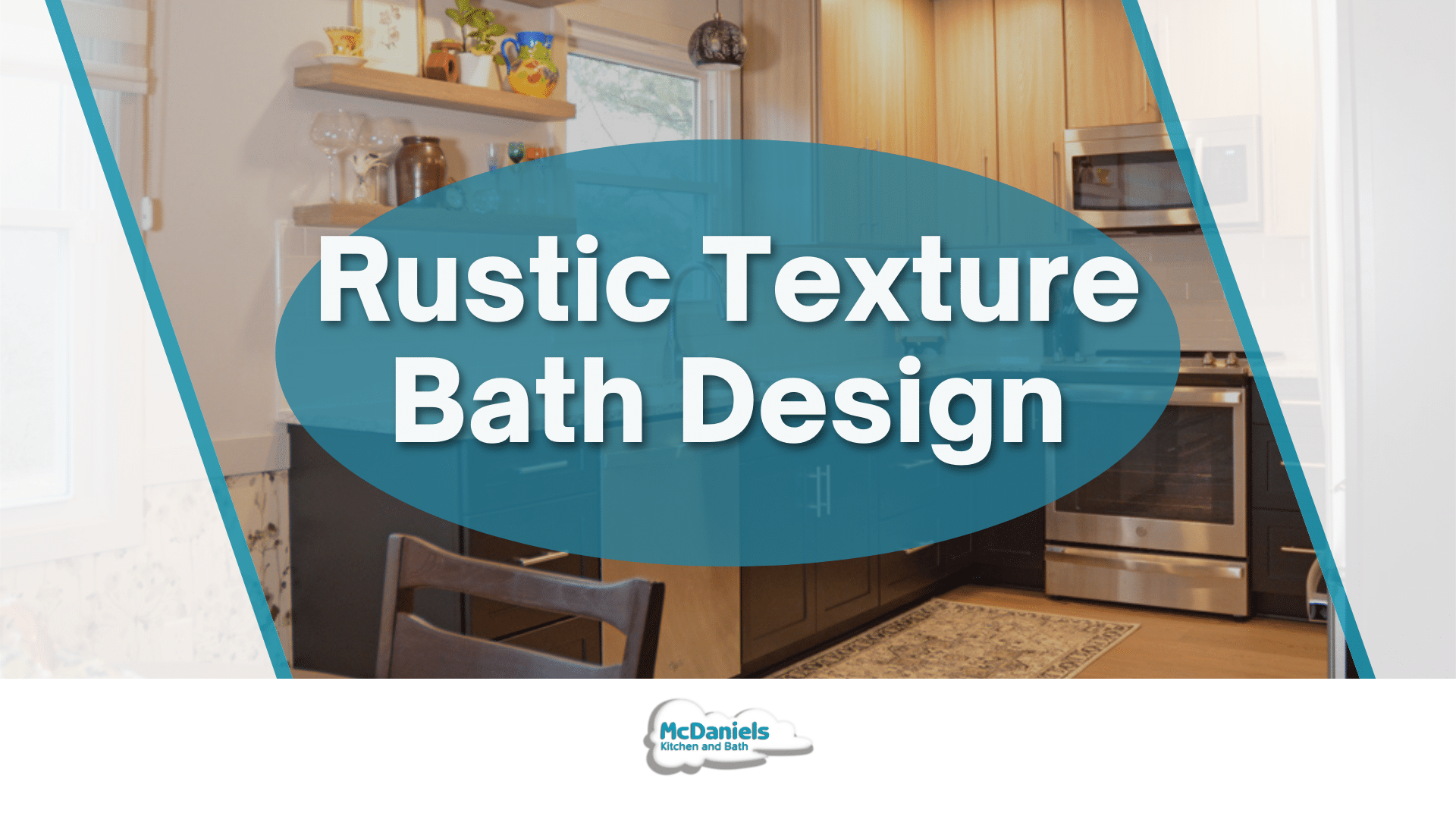 Rustic Texture Bath Design - McDaniels Kitchen & Bath